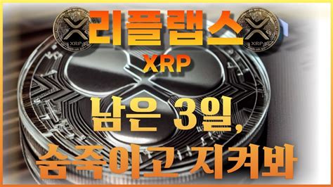 『리플xrp』남은 3일 숨죽이고 지켜보세요 여러분에 계좌가 어떻게 되는지 리플코인 리플코인 코인 코인전망 비트코인