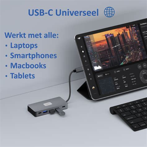 USB C Hub Dual Monitor 2x HDMI 2x USB C 3x USB A