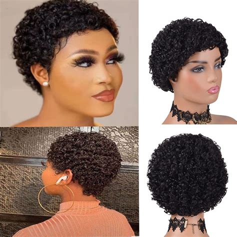 Best Price For Short Hair Afro Kinky Curly Short Wigs For Black Women
