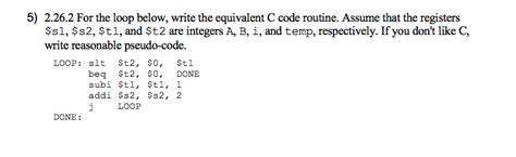 solved 5 2 26 2 for the loop below write the equivalent c