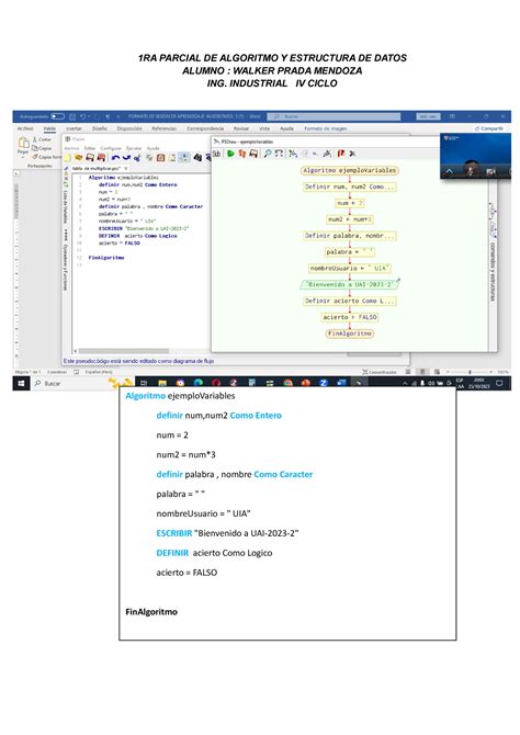 Examen Parcial Algoritmo Y Estructura De Datos 1ra Parcial De Algoritmo Y Estructura De Datos