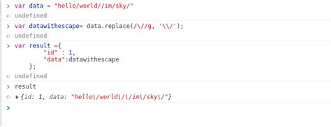 node js javascript having issue with escape character becomes twice