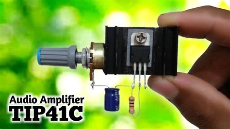 Mini Power Amplifier Circuit Using TIP C Transistor Simplest Amplifier Audio Amplifier
