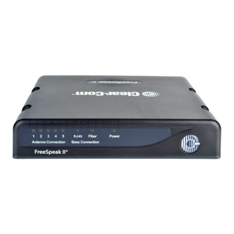 CLEARCOM FREESPEAK II QUICK MANUAL Pdf Download ManualsLib