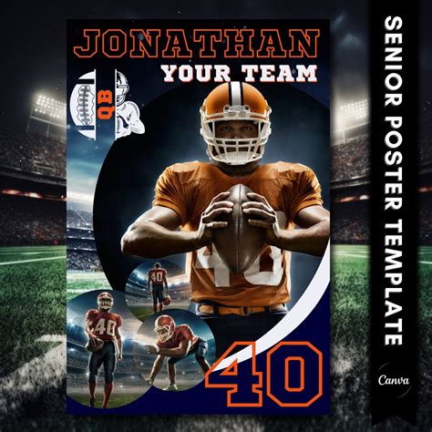 Football Senior Posters Template High School Senior Poster 4
