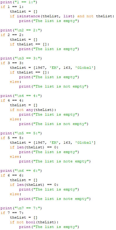 Check If A List Is Empty Or Not