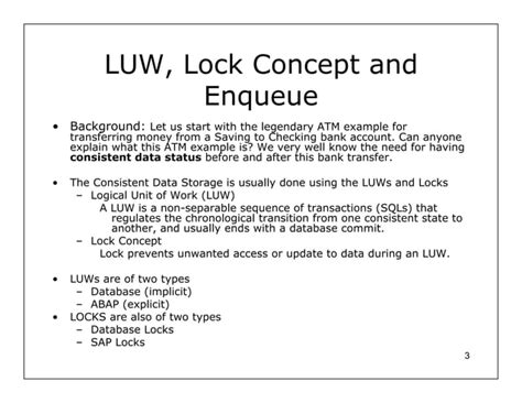 Abap Slide Lock Enqueue Data Clusters Auth Checks Ppt Abap Slide Lock Enqueue Data Clusters Auth Checks Ppt