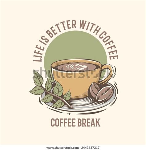 Editabe Vector Illustration Coffee Cup Coffee Stock Vector Royalty