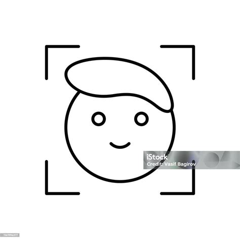 Face Recognition Tech Icon Vector Artificial Intelligence Stock Illustration Download Image