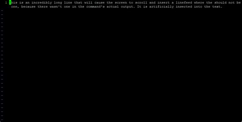 Can T Disable Line Wrapping In Terminal Window Output Issue Vim Vim GitHub