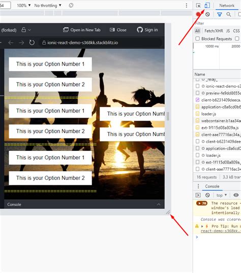 Javascript Ionic Elements Lost Their Original Position When The Page