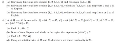 solved 3 a how many functions have domain {1 2 3 4