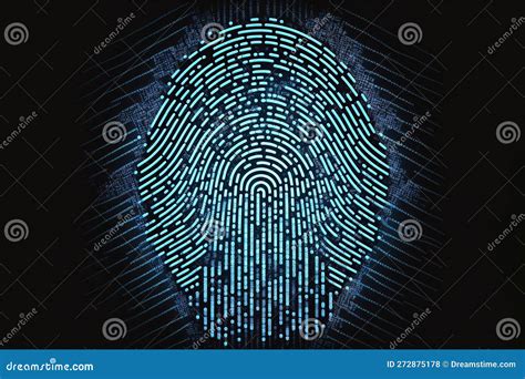Cybersecurity Concept Digital Fingerprint Stock Illustration Illustration Of Technology