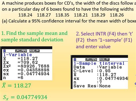 a level statistics confidence intervals using normal and t