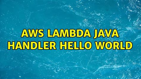 Lambda Java Handler At Greg Booth Blog