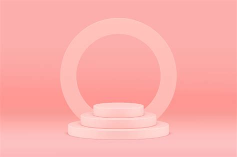핑크 3d 연단 실린더 레벨 플랫폼 이벤트 수상 경기장 제품 성능 현실적인 벡터 3차원 형태에 대한 스톡 벡터 아트 및 기타