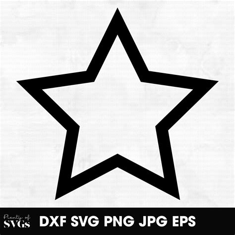 Star Shape Outline Svg Files Five Pointed Star Svg Star Outline