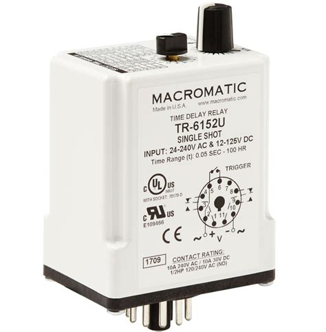 Macromatic Tr 6152u 24 240vac Single Shot Time Delay Relay