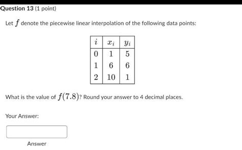 Solved Let F Denote The Piecewise Linear Interpolation Of