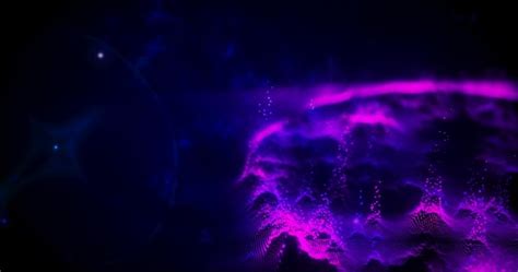 Premium Photo Abstract Purple Futuristic Landscape Of Particles And Dots Of Energetic Magic
