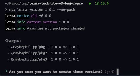 package lock file isn t updated properly on lockfileversion 3 · issue
