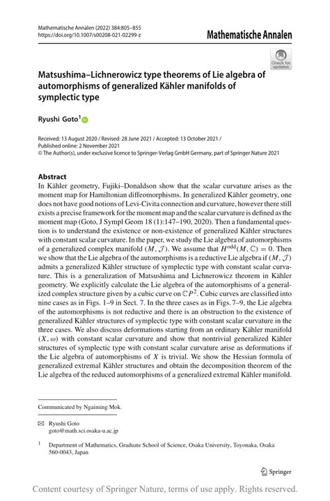 Matsushimalichnerowicz Type Theorems Of Lie Algebra Of Automorphisms Of Generalized Kähler