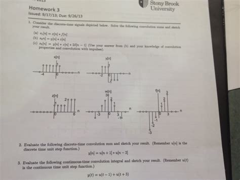 Solved Consider The Discrete Time Signals Depicted Below Chegg
