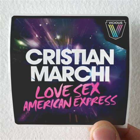 Cristian Marchi Love Sex American Express Album Cover Sticker