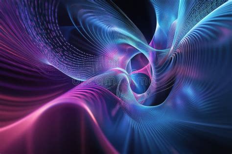 A Swirling Vortex Of Holographic Ai Driven Data Forming An Abstract