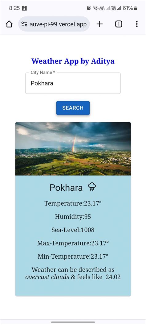 Aditya Chaudhary On Linkedin This My Practice Project Weather App Fully On React With This
