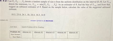 solved let y1 y2 … yn denote a random sample of size n