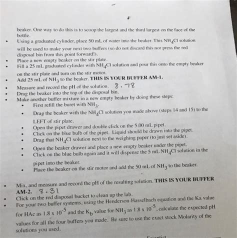 Solved Part B Properties Of Buffers In This Portion Of The