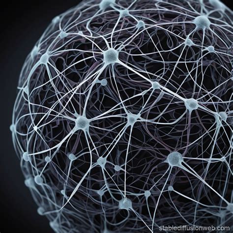 Glowing Neural Network Diagram Stable Diffusion Online