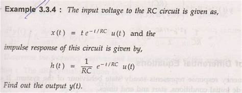 Solved The Input Voltage To The RC Circuit Is Given As X T Te T RC U T Answer