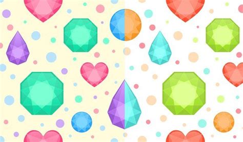 DONE Design And Recolor A Flat Precious Gems Seamless Pattern In