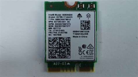 Dual Band Intel 9560NGW Wireless-AC 9560 802.11AC WLAN PCI-Express ...