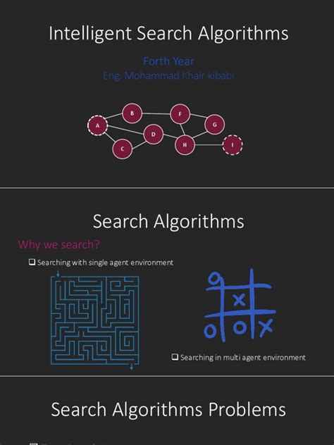 Intelligent Search Algorithms Forth Year Download Free Pdf