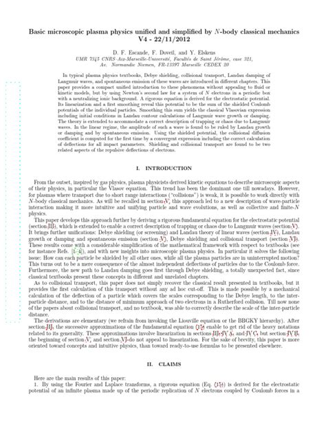 Basic Microscopic Plasma Physics Pdf Plasma Physics Physical