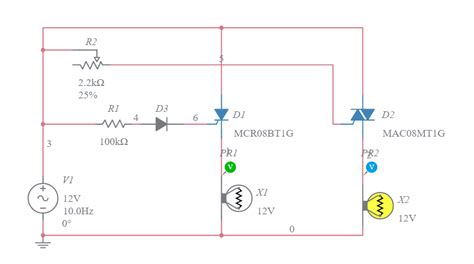 Difference Between SCR And Triac Multisim Live