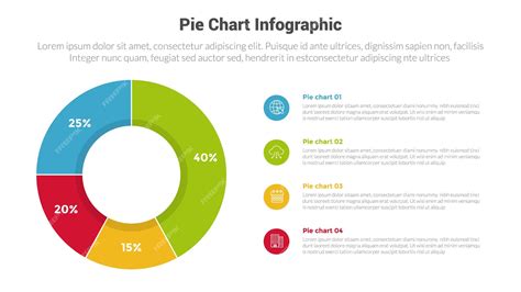 Premium Vector Piechart Or Pie Chart Diagram Infographics Template Diagram With 4 Point With
