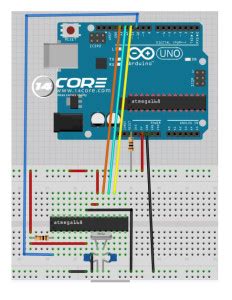 Arduino UNO ISP Bootloading Diagram Guide Core Com