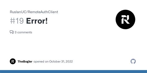Error Issue RuslanUC RemoteAuthClient GitHub
