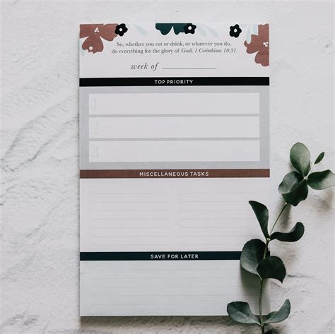 Weekly Task Notebook Only Prettier Design