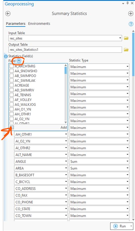 Make The Summary Statistics Geoprocessing Tool Eas Esri Community