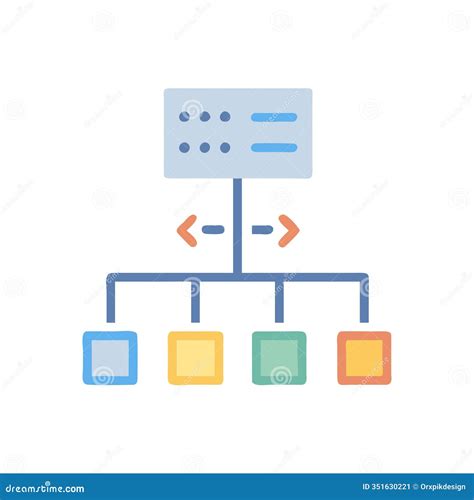 Branching Code Icon Cartoon Vector 351630221
