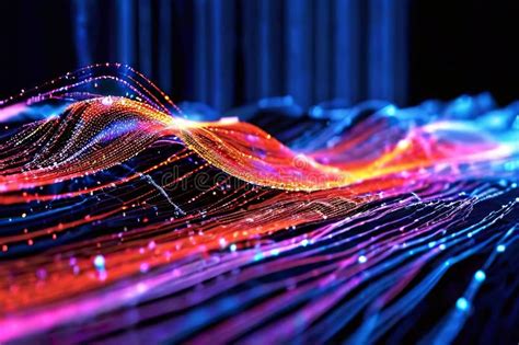 Data Stream Flowing Lines Of Data Representing Information Trans Stock Illustration