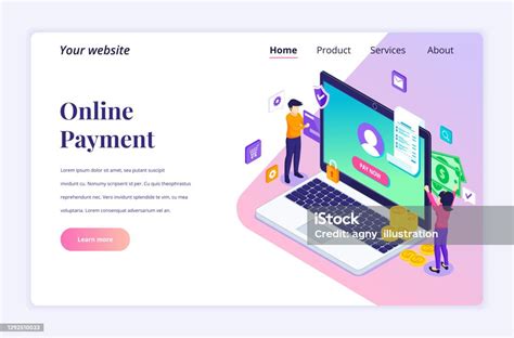 온라인 지불 송금의 현대 평면 등대 설계 개념 사람들은 웹 사이트 및 모바일 웹 사이트에 대한 온라인 거래를하고 있습니다 방문 페이지 템플릿입니다 벡터 일러스트레이션 3차원