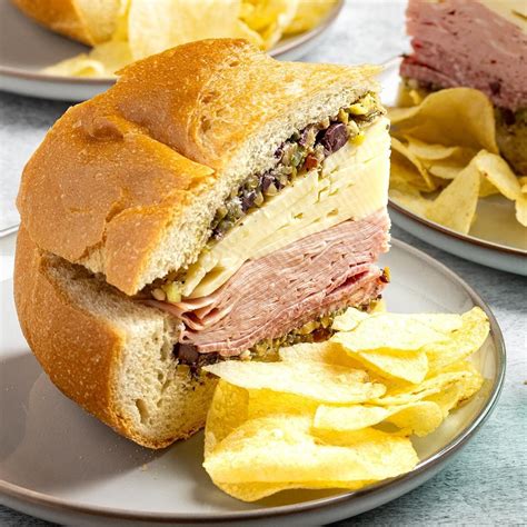 Famous New Orleans Muffuletta Sandwich