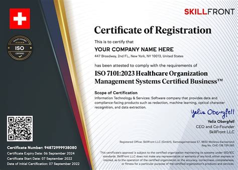Iso 7101 Company Certification Affordable Fast Track Online