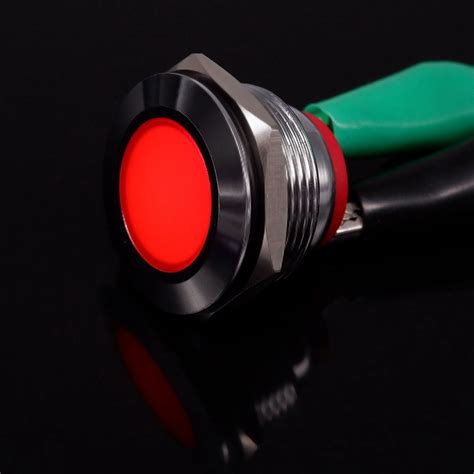 Mm LED Metal Signal Lights Power Switch Indicator Lamp No Wire V V V V V Screw Pin